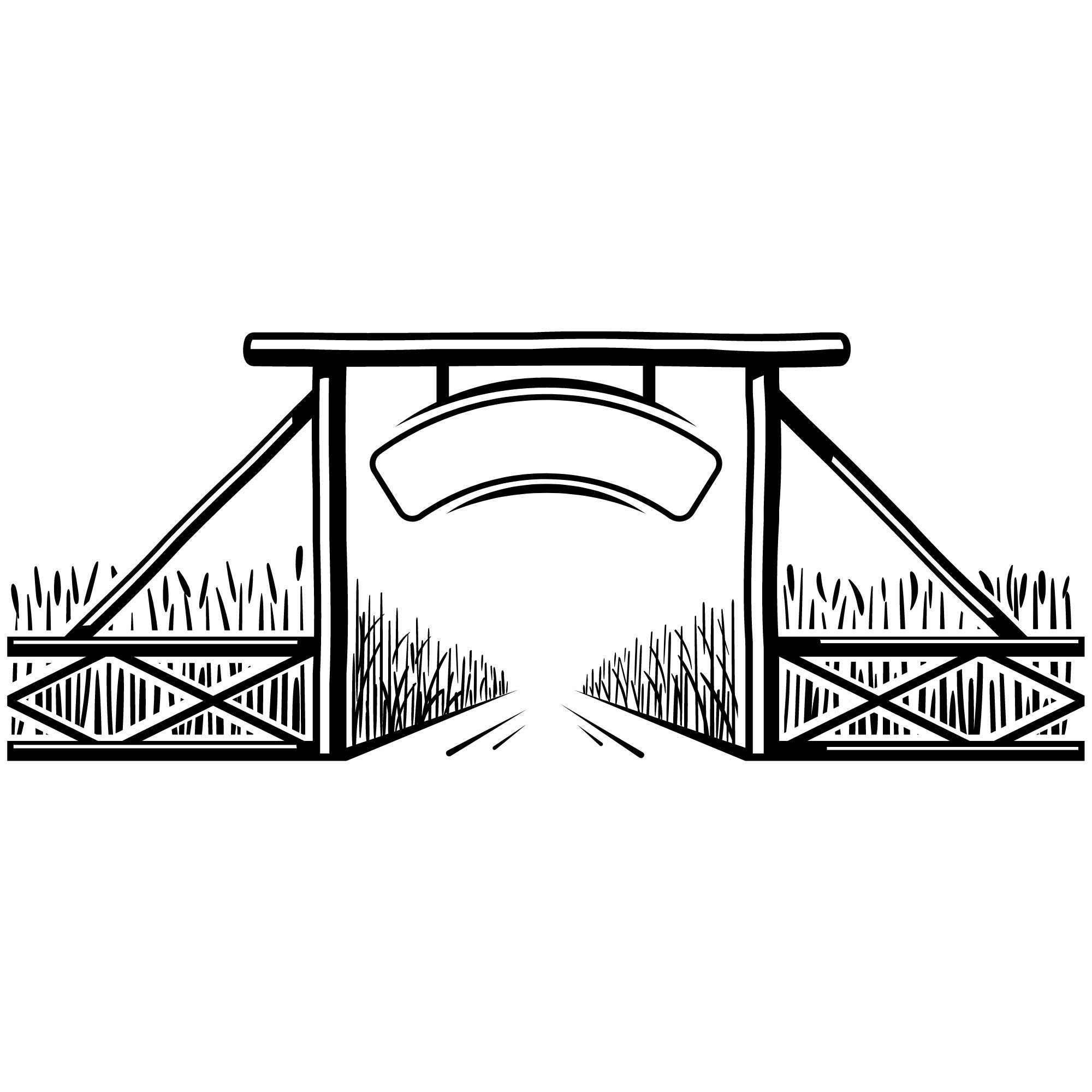 Split Monogram Farm Ranch Gate Silhouette Svg Dxf Png Instant Digital ...