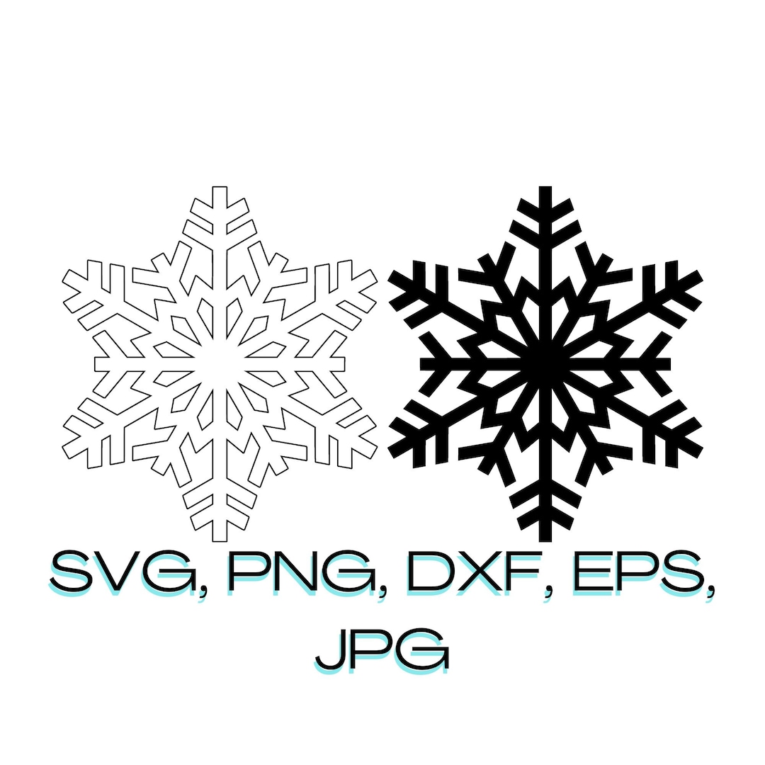 Snowflake Outline Silhouette | Snowflake Instant Digital Download ...