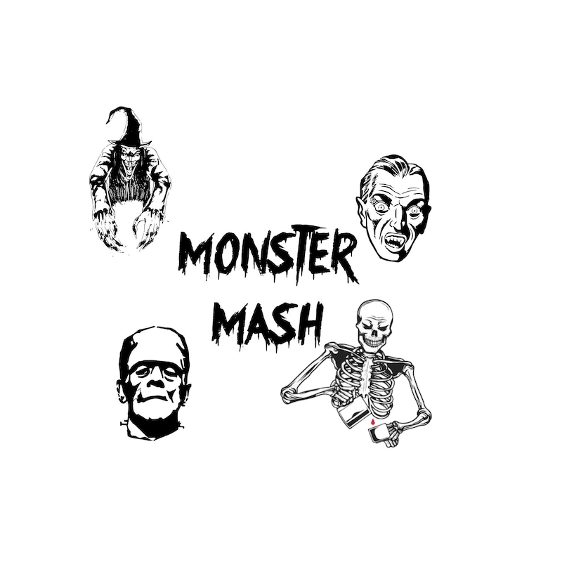 Monster Mash Clipart - Etsy