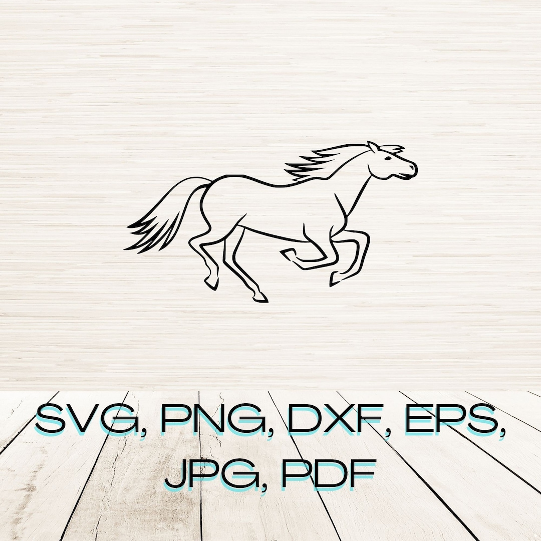 Horse Running Outline | Horse Running Digital Download | Svg Png Jpg ...