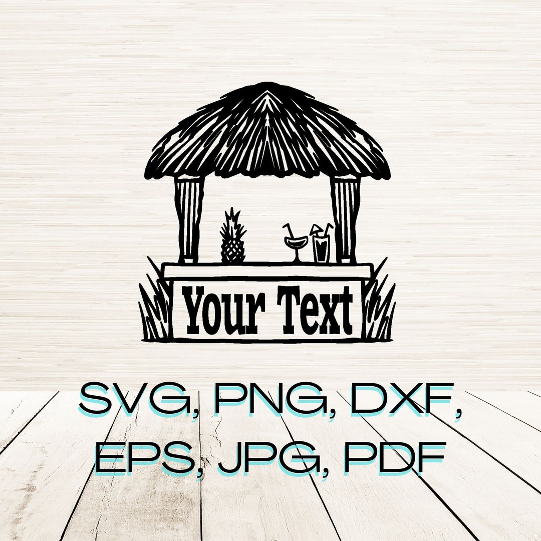 Split Monogram Tiki Bar Art Svg Dxf Png Eps Instant Digital Download ...
