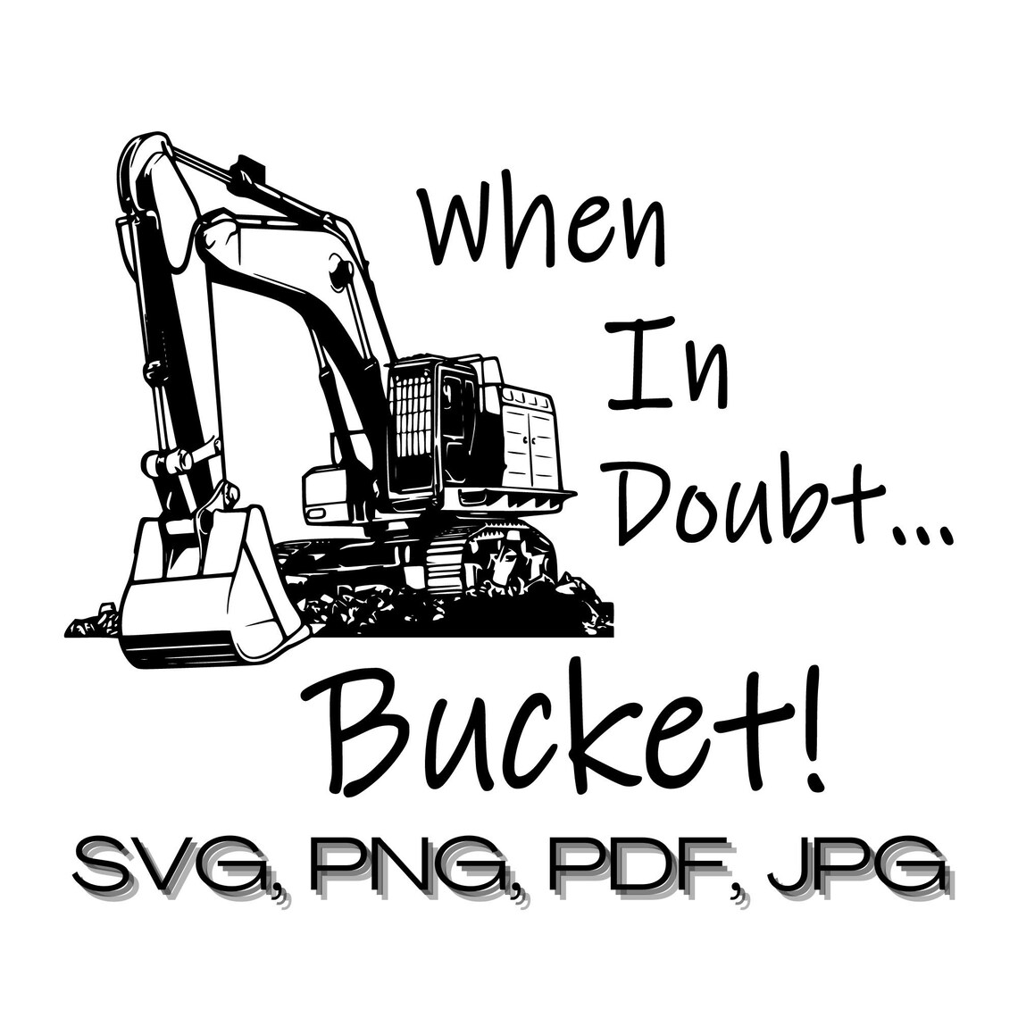 Excavator Svg Excavator Clipart Excavator Cricut Laser - Etsy