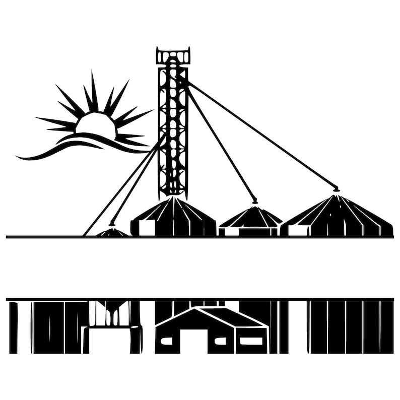 Split Monogram Grain Bin Art Svg Dxf Png Eps Instant Digital - Etsy