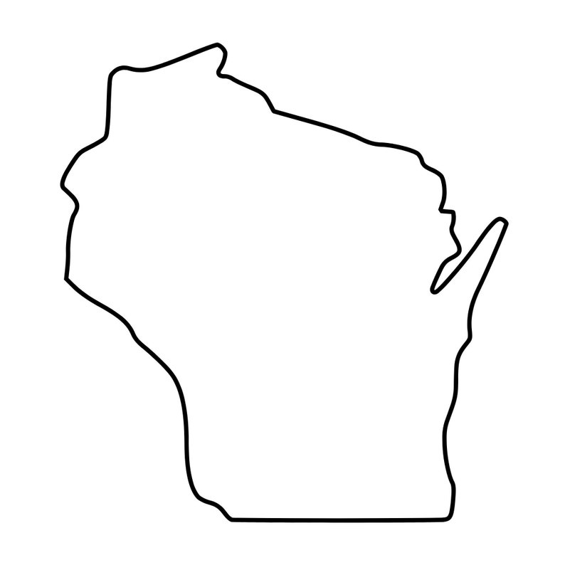 Wisconsin State Outlines Svg Dxf Instant Digital Download - Etsy
