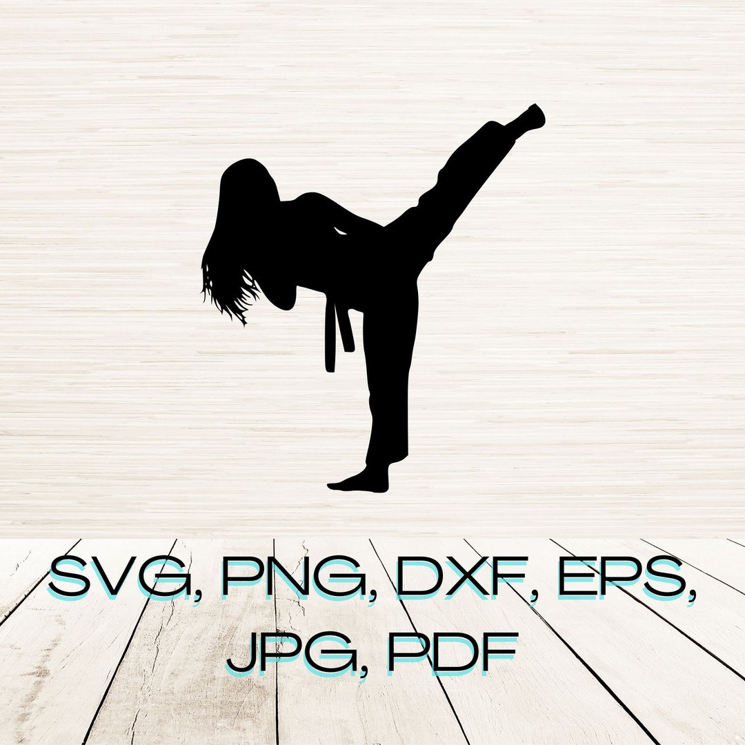 Martial Arts Kick Svg Dxf Eps Png Instant Digital Download | Clipart ...