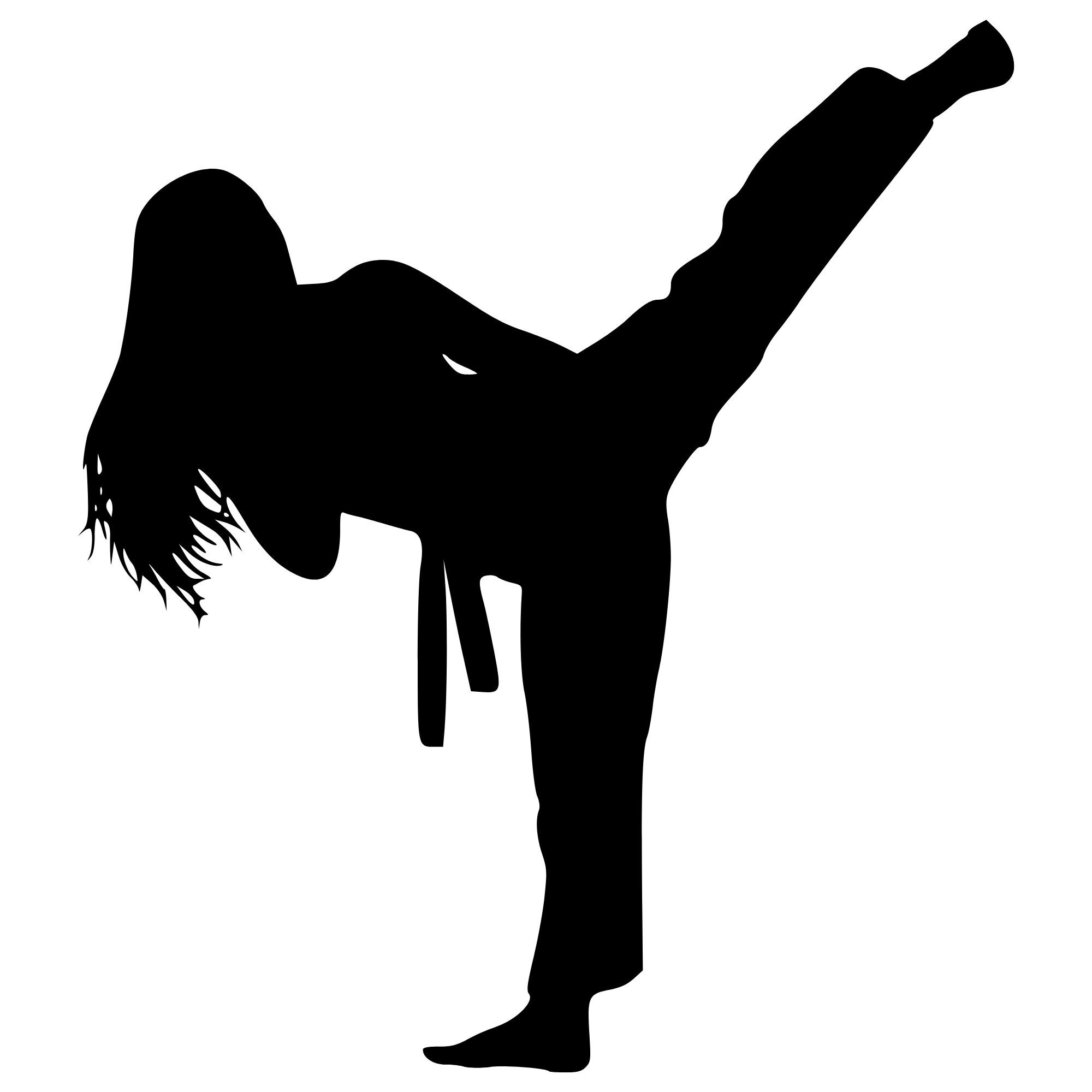 Martial Arts Kick Svg Dxf Eps Png Instant Digital Download - Etsy