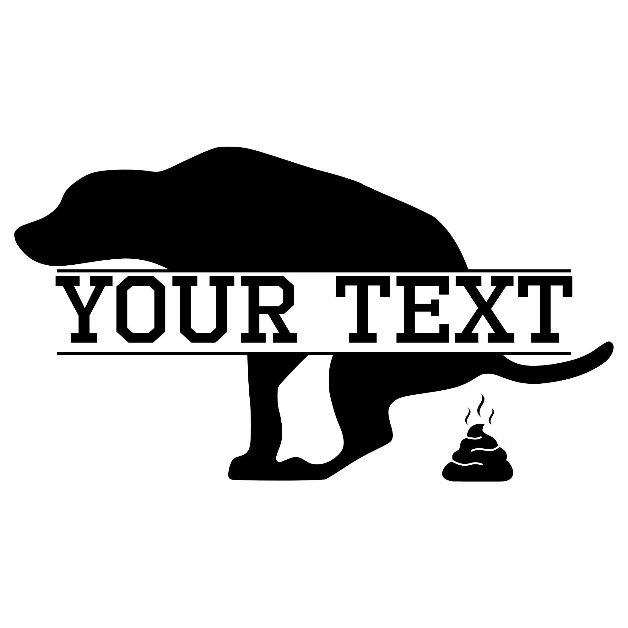 Split Monogram Dog Pooping Art Svg Dxf Png Eps Instant Digital - Etsy