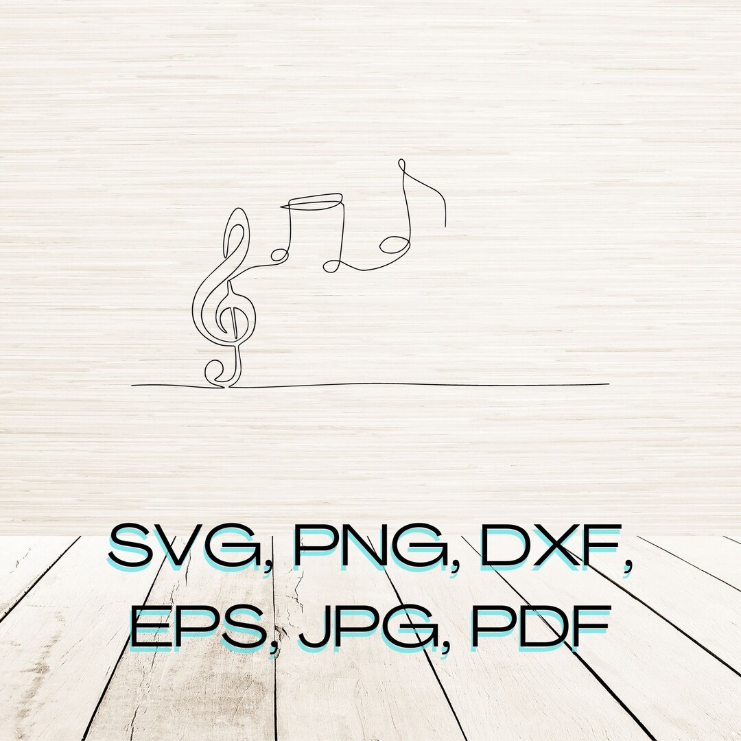 Line Art Music Notes Svg Dxf Eps Jpg Png Pdf Instant Digital Download ...