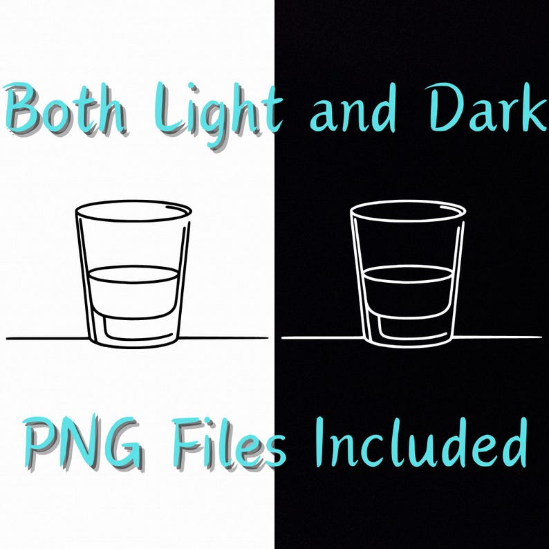 Minimalist Shot Glass Line Art Svg Dxf Png Pdf Jpg Instant Digital ...