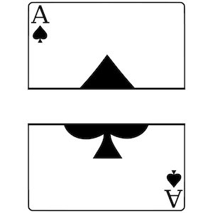 Split Monogram Ace of Spades Art Svg Dxf Png Eps Instant Digital ...