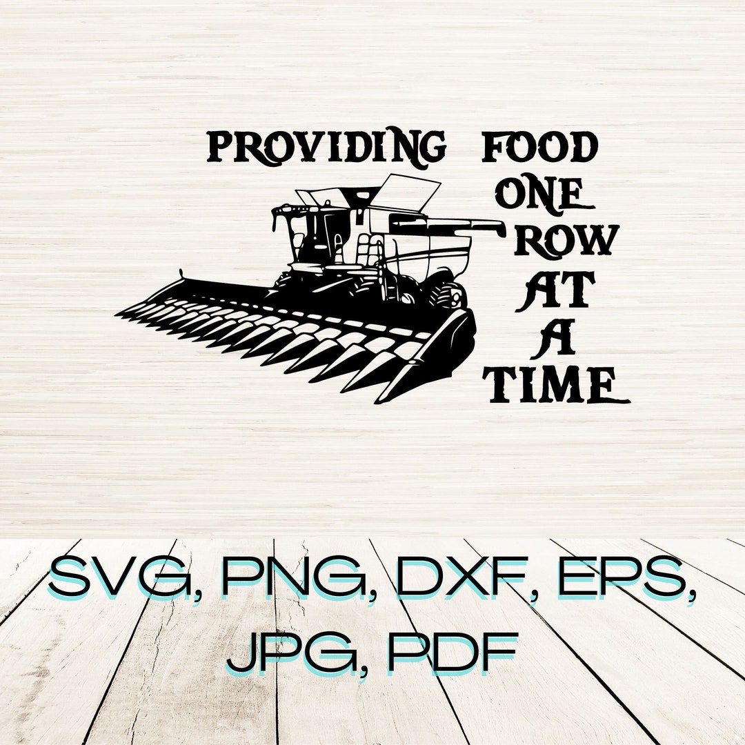 Corn Harvester SVG DXF Png Instant Digital Download, Clipart Silhouette ...