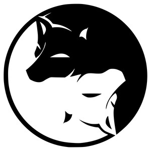 Zen Wolf Yin Yang Svg Png Dxf Jpg Pdf Instant Digital Download ...