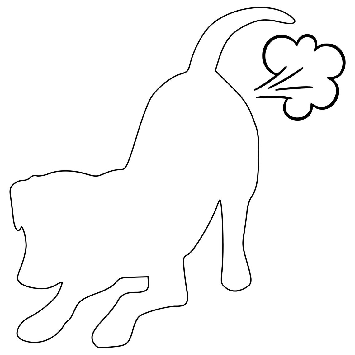 Puppy Fart Svg Dxf Eps Jpg Png Silhouette Outline Instant Digital ...