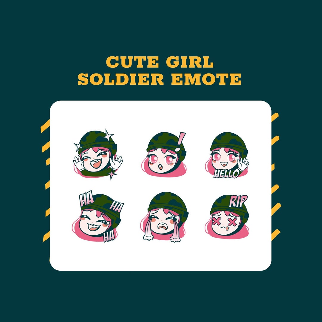 Cute Soldier Emotes | Twitch | Discord | Streaming | Youtube | Cute ...
