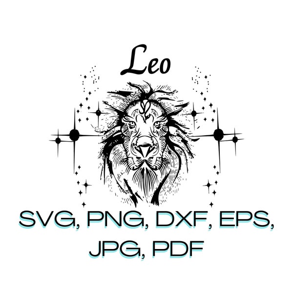 Leo Outline Svg - Etsy