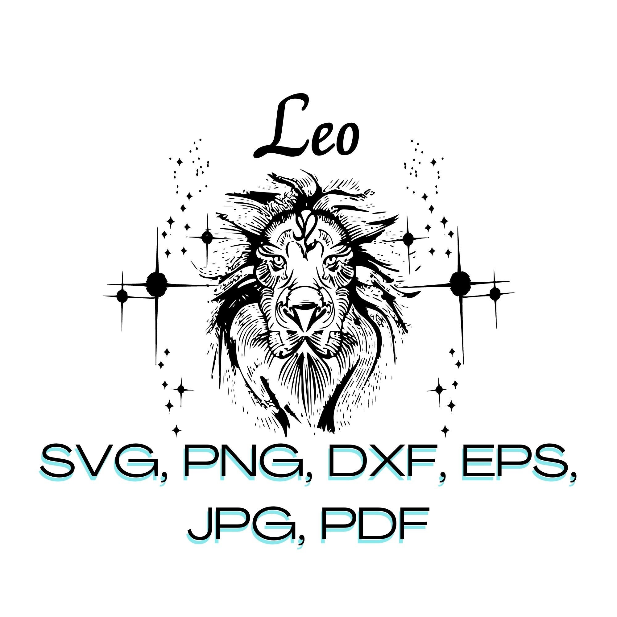 Leo Zodiac Svg Clipart Instant Digital Download Eps Dxf Png - Etsy UK