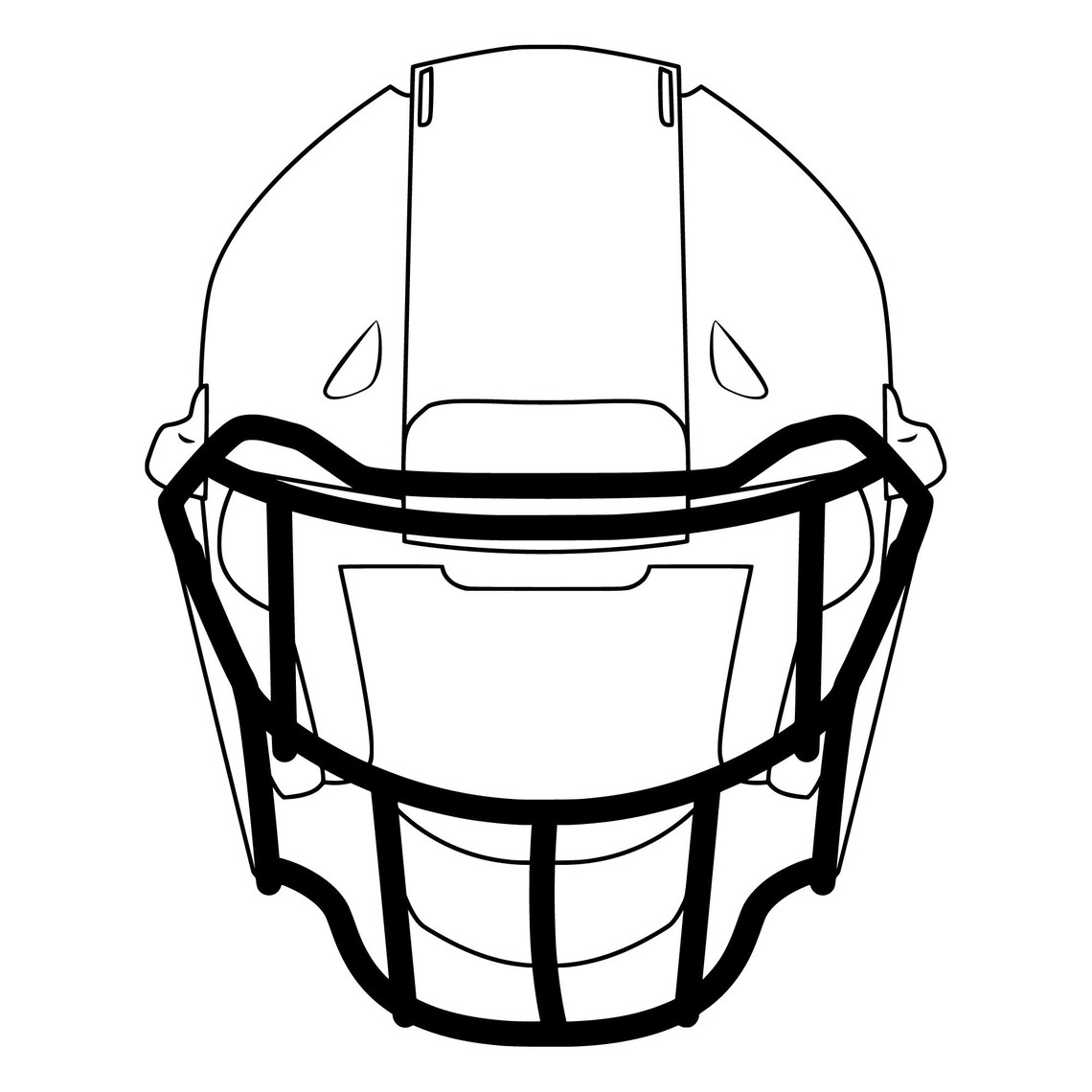 Football Helmet Svg Dxf Eps Jpg Png Instant Digital Download | Clipart ...