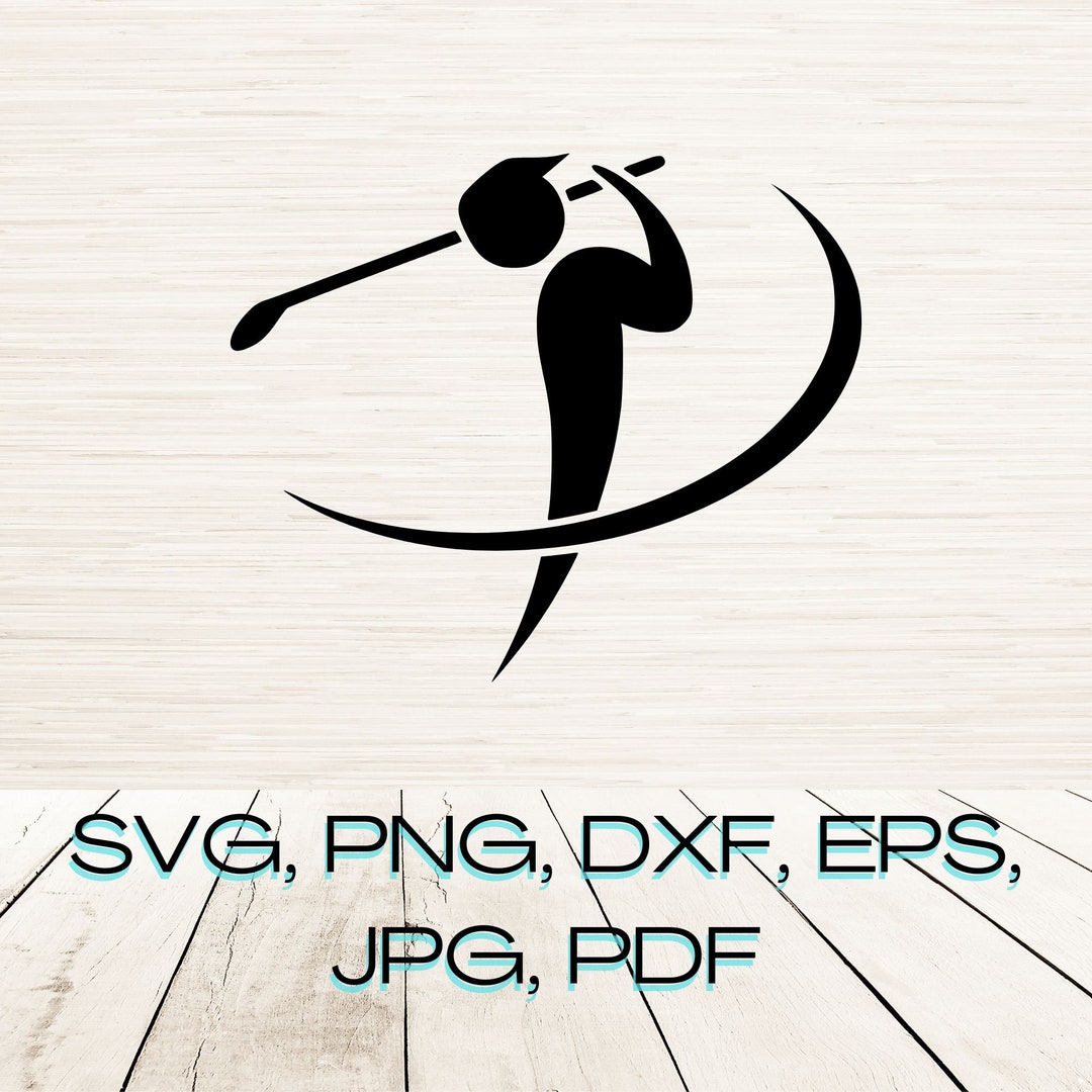 Golf Swing Art Svg Dxf Eps Png Instant Digital Download | Clipart ...