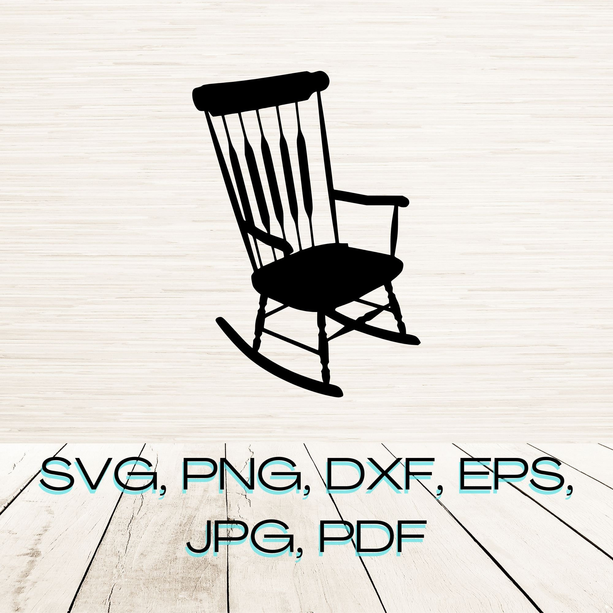 Rocking Chair Clipart Svg Dxf Png Instant Digital Download - Etsy