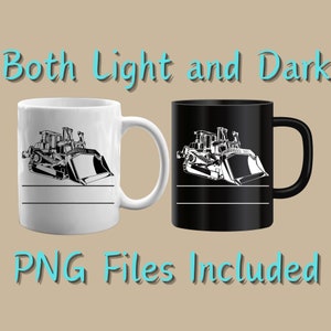 Split Monogram Bulldozer Silhouette Svg Png Dxf Instant Digital ...