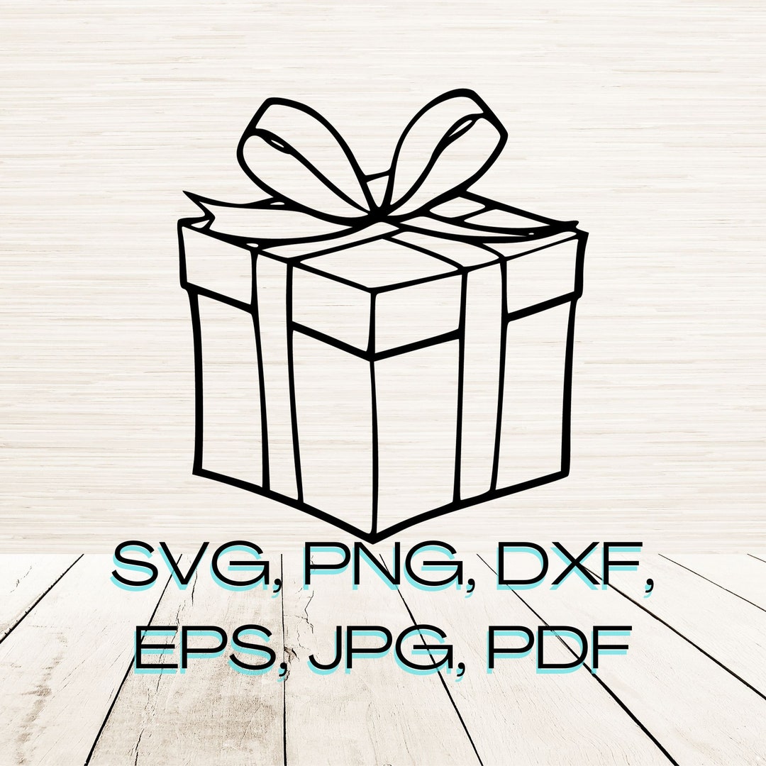 Christmas Present Svg Dxf Png Instant Digital Download | Clipart ...