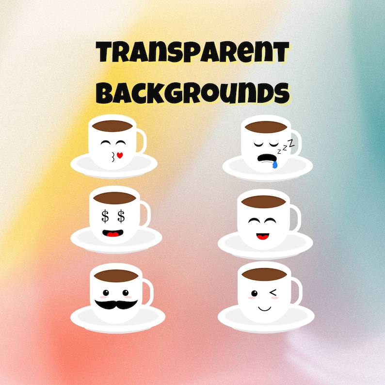 White Coffee Cup Emotes Twitch Discord Streaming - Etsy