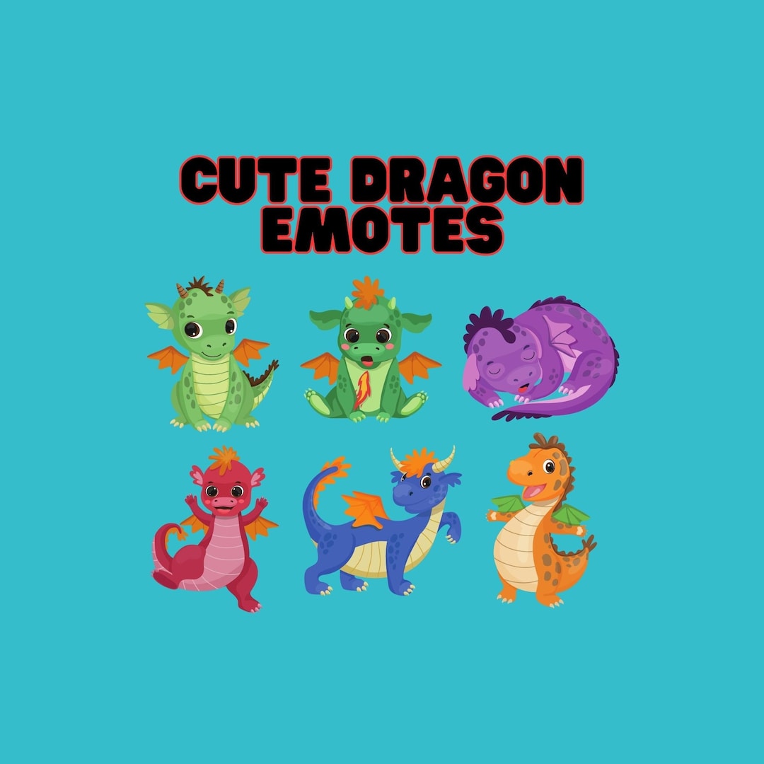 Cute Dragon Emotes | Twitch | Discord | Streaming | Youtube | Cute ...