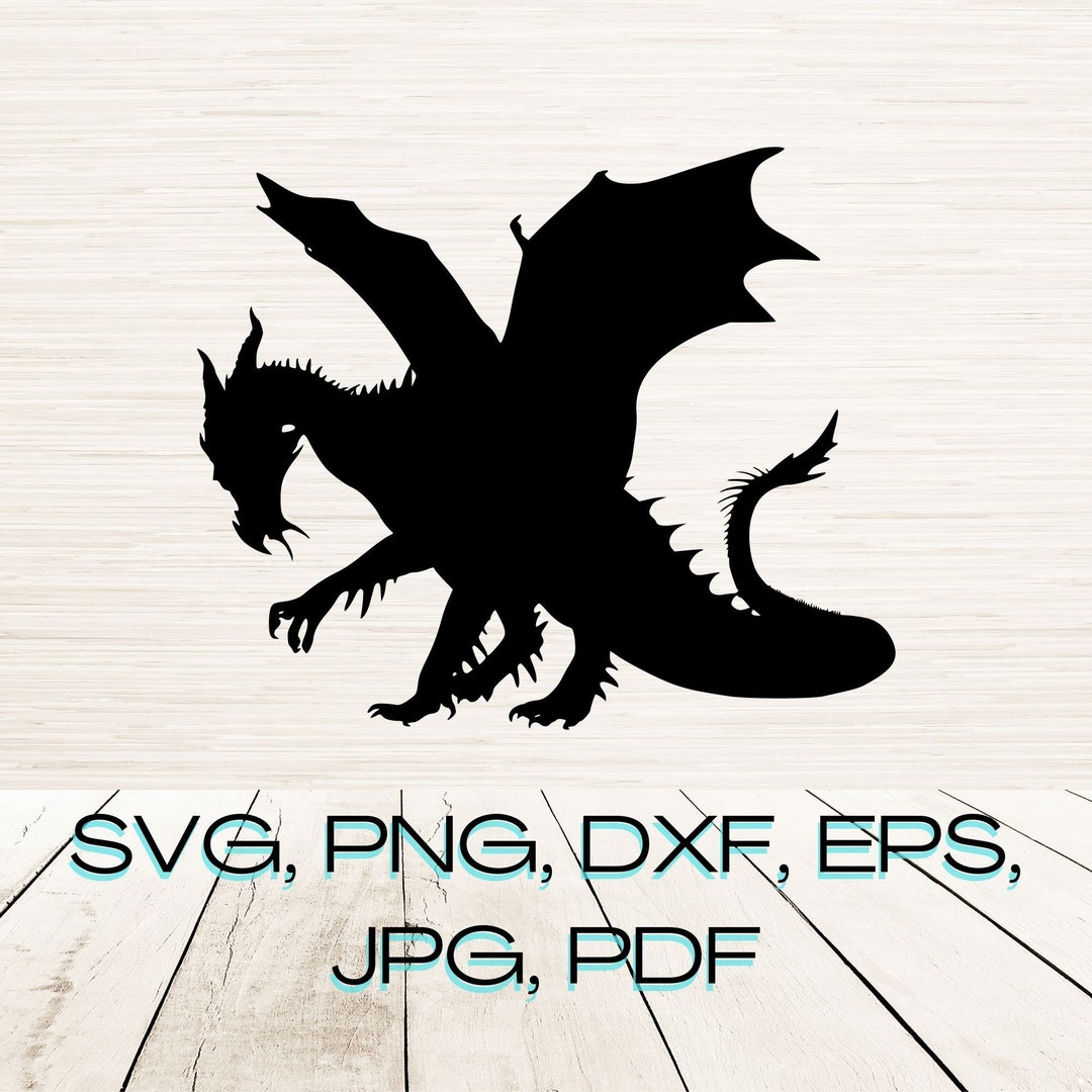 Dragon Design Svg Dxf Eps Jpg Png Pdf Instant Digital Download ...