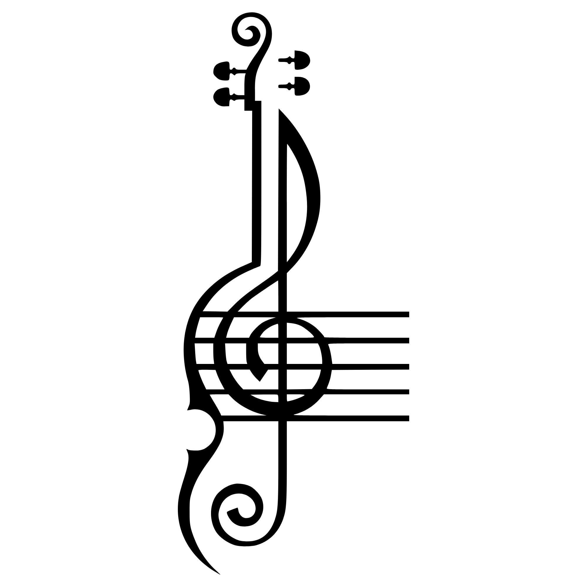 Musical Decal Art Svg Dxf Png Eps Instant Digital Download - Etsy