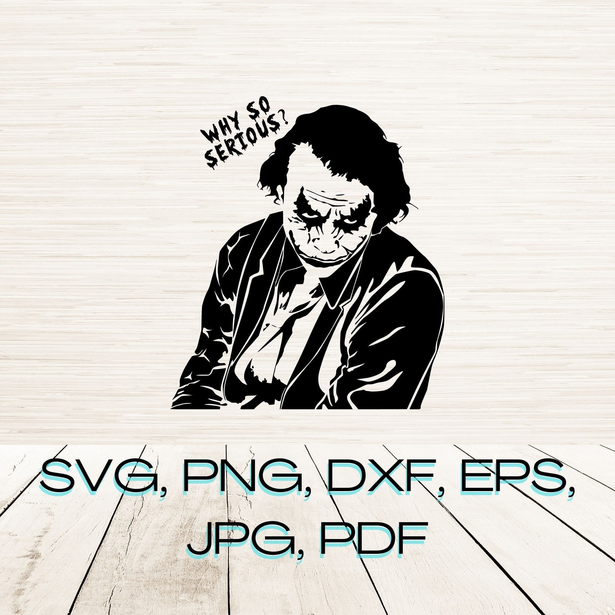 Joker Halloween Svg Dxf Eps Png Jpg Pdf Vector File - Etsy
