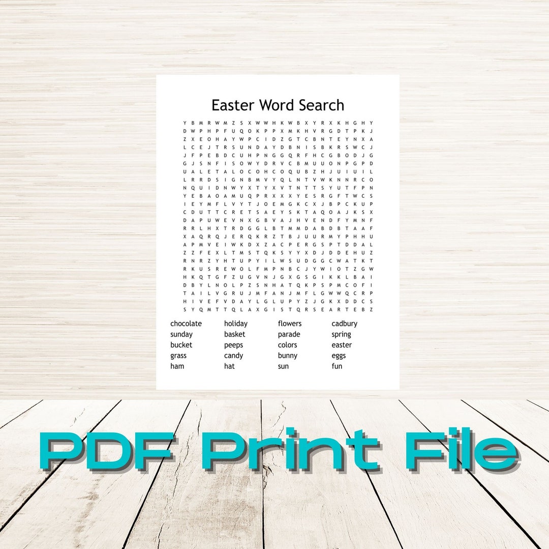 Kid's Easter Word Search Printable Download | PDF Instant Digital ...