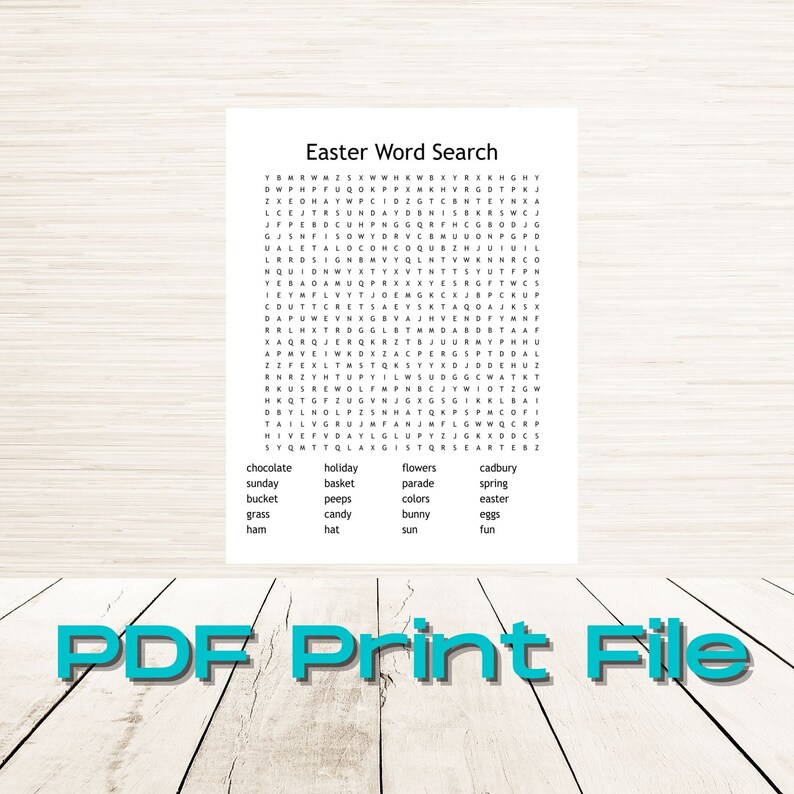 Kid's Easter Word Search Printable Download | PDF Instant Digital ...