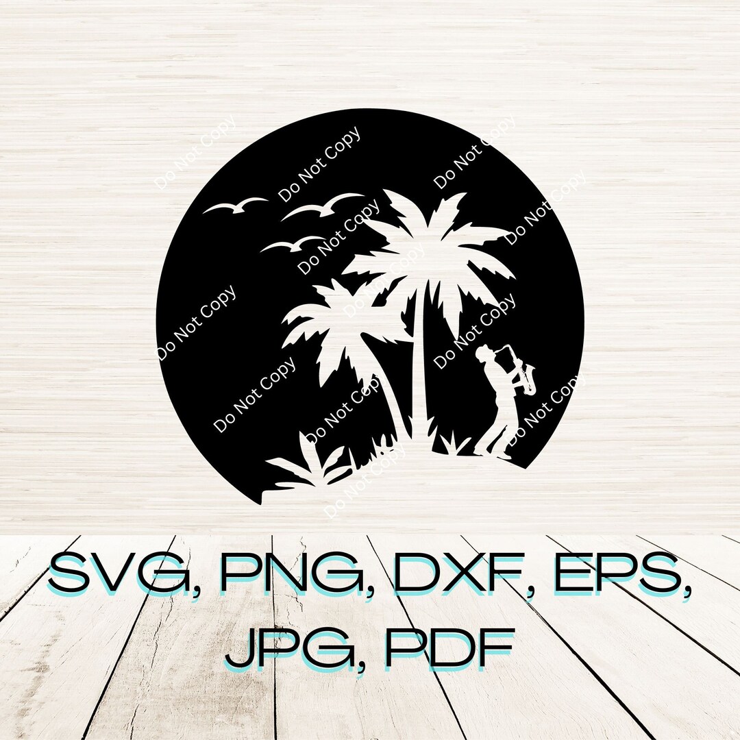 Beach Seaside Svg Png Dxf Eps Instant Digital Download | Silhouette ...