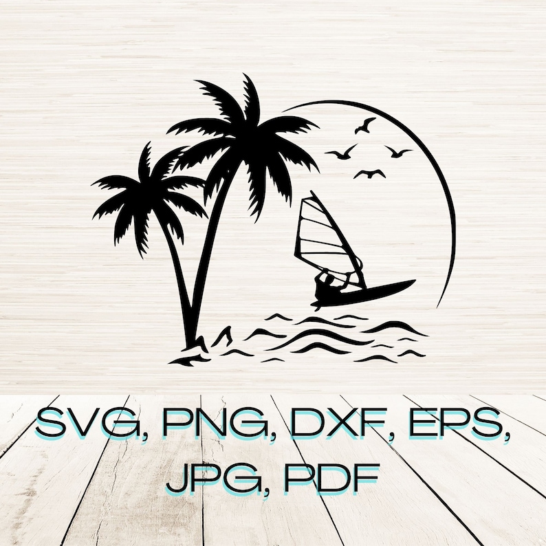 Beach Seaside Svg Png Dxf Eps Instant Digital Download - Etsy