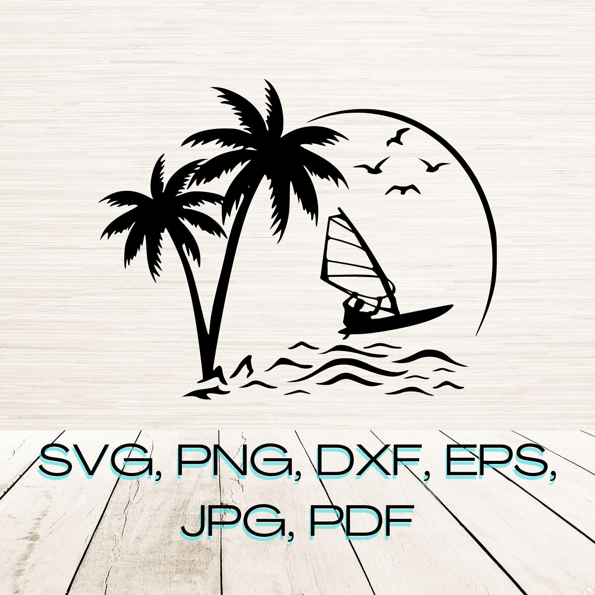 Beach Seaside Svg Png Dxf Eps Instant Digital Download - Etsy