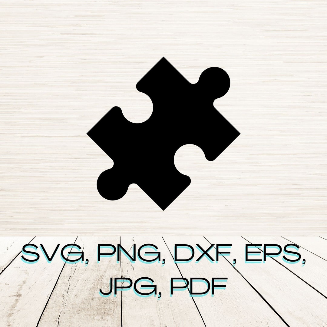 Puzzle Piece Art Svg Dxf Png Eps Instant Digital Download | Outline ...