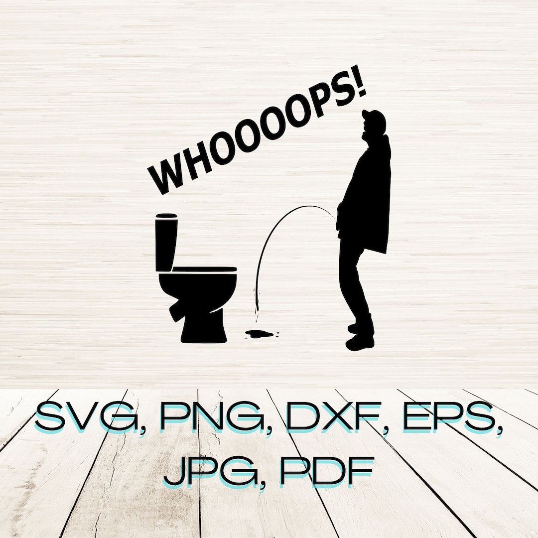 Funny Man Peeing Svg Dxf Eps Png Instant Digital Download | Clipart ...