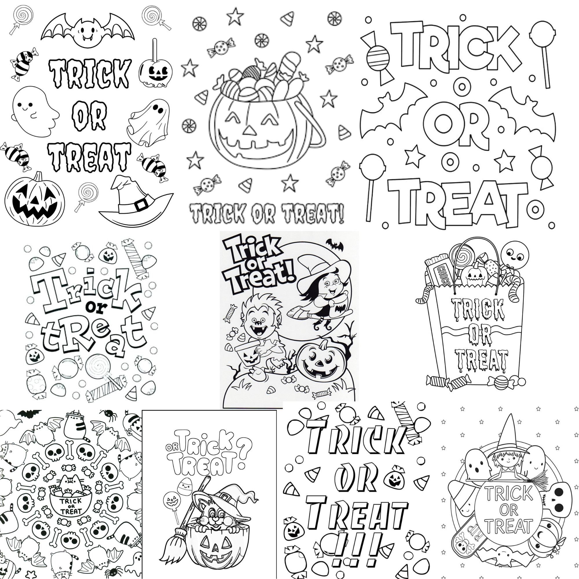 Halloween Coloring Pages | 10 Trick or Treat Coloring Pages | Kids ...