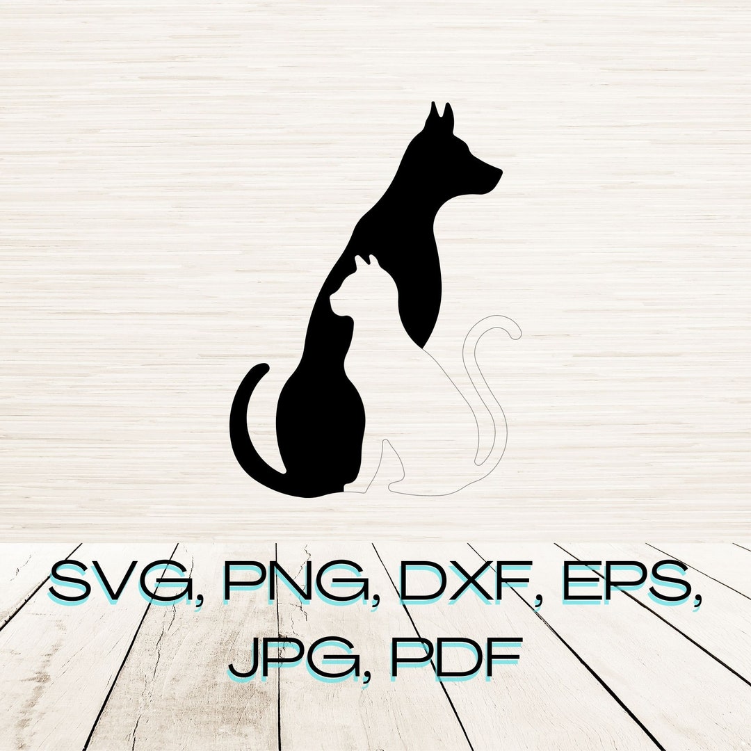 Dog Cat Svg Dxf Eps Png Jpg Pdf Instant Digital Download | Clipart ...