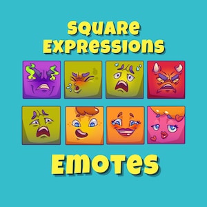Square Expressions Emotes | Twitch | Discord | Streaming | Youtube ...