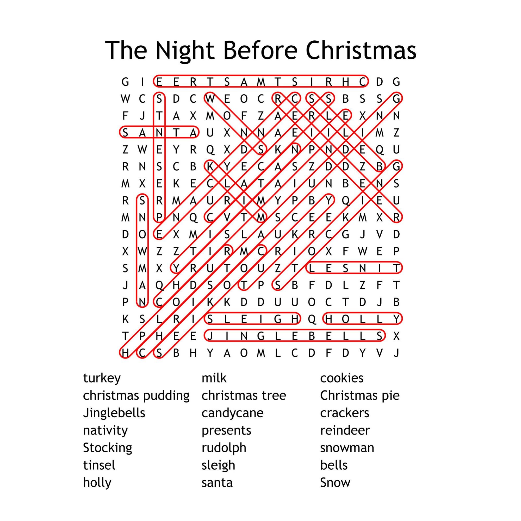 Christmas Word Search Printable Download | PDF Instant Digital Download ...