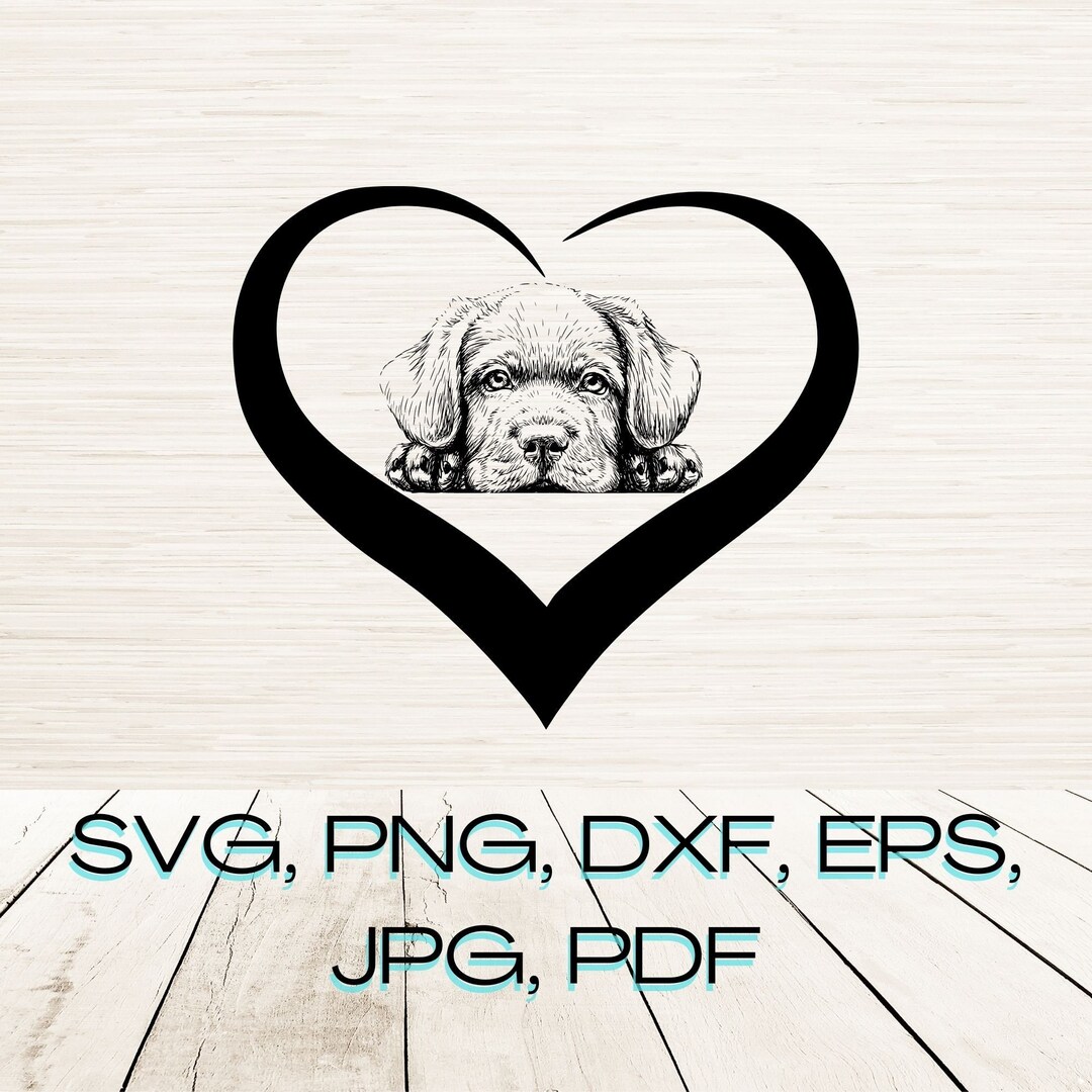Cute Labrador Retriever Svg Png Dxf Eps Jpg Pdf Instant Digital ...