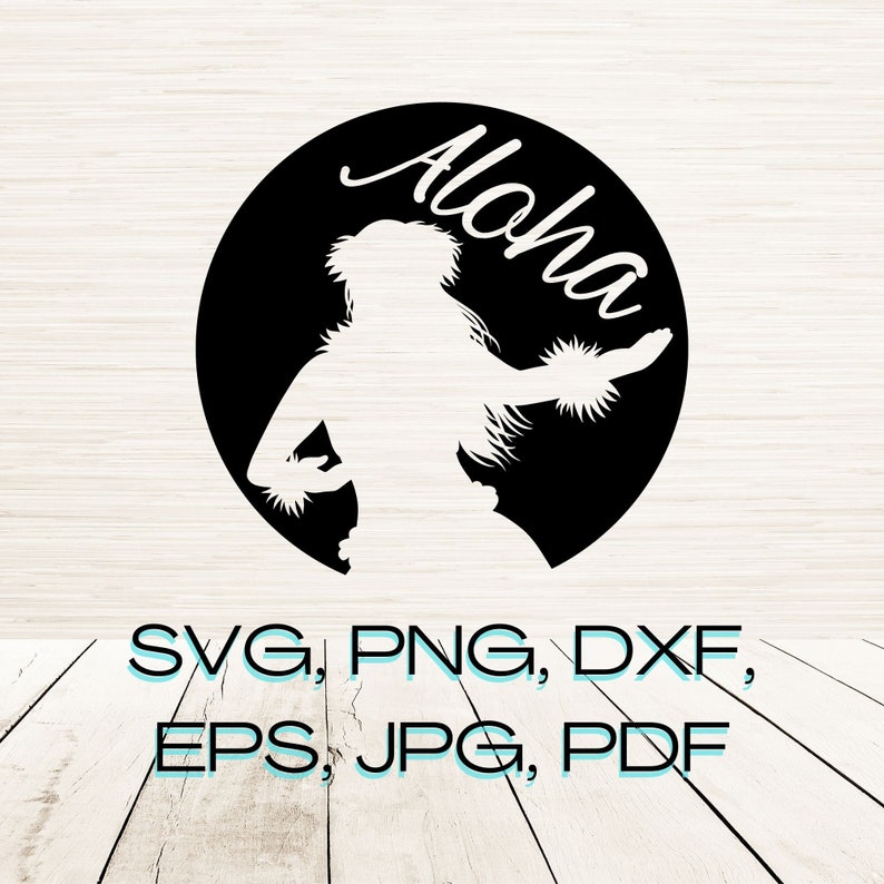 Aloha Hula Dancer Silhouette Svg File Png Dxf Instant Digital - Etsy