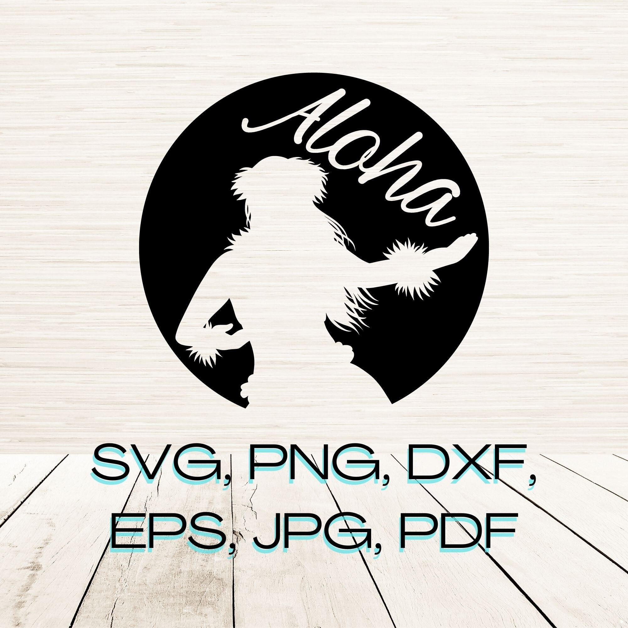 Aloha Hula Dancer Silhouette Svg File Png Dxf Instant Digital Download ...