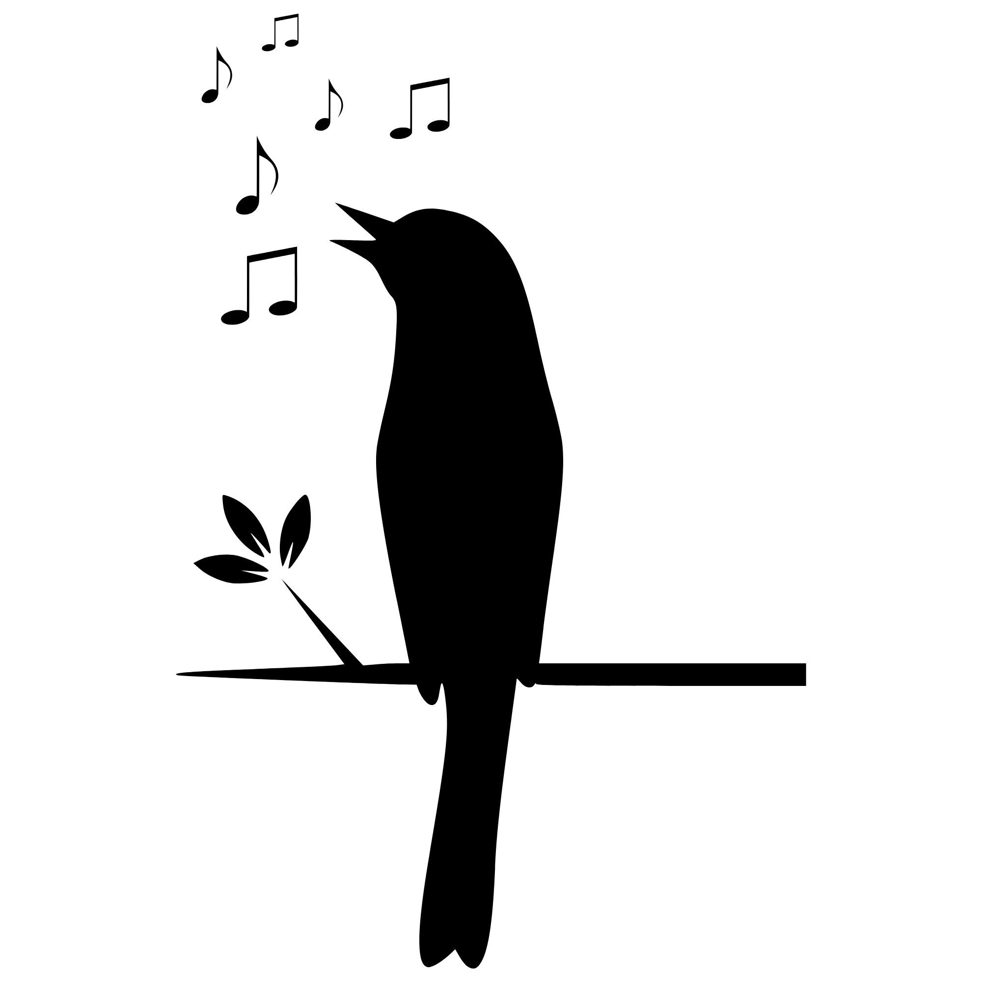 Musical Bird Art Svg Dxf Png Eps Instant Digital Download - Etsy