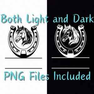 Split Monogram Horse Logo Silhouette Svg Png Dxf Instant Digital ...