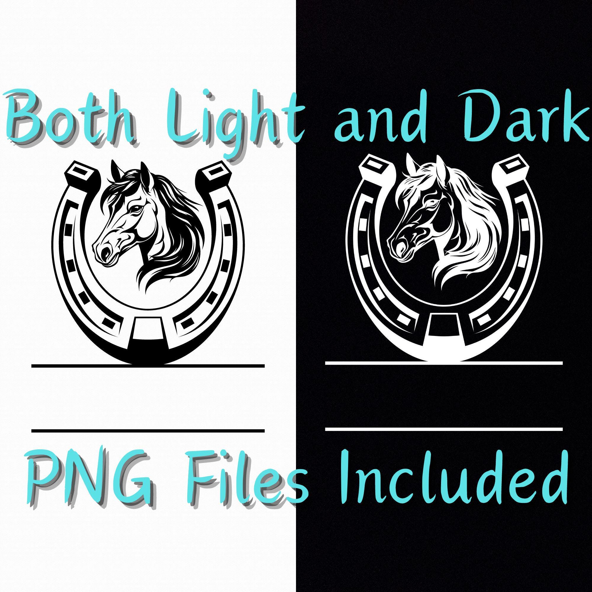 Split Monogram Horse Logo Silhouette Svg Png Dxf Instant Digital ...