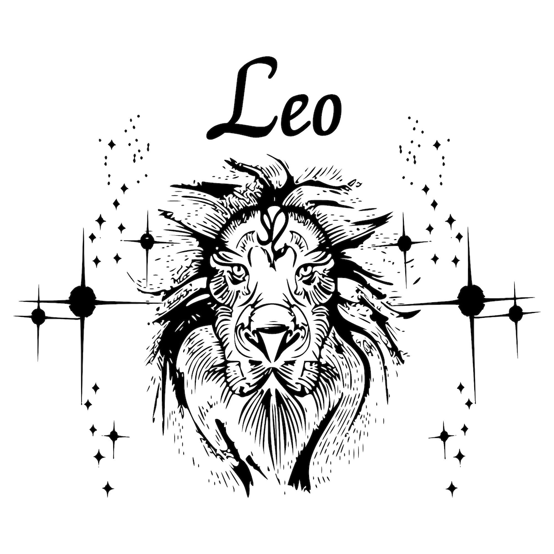 Leo Zodiac Svg Clipart Instant Digital Download Eps Dxf Png - Etsy