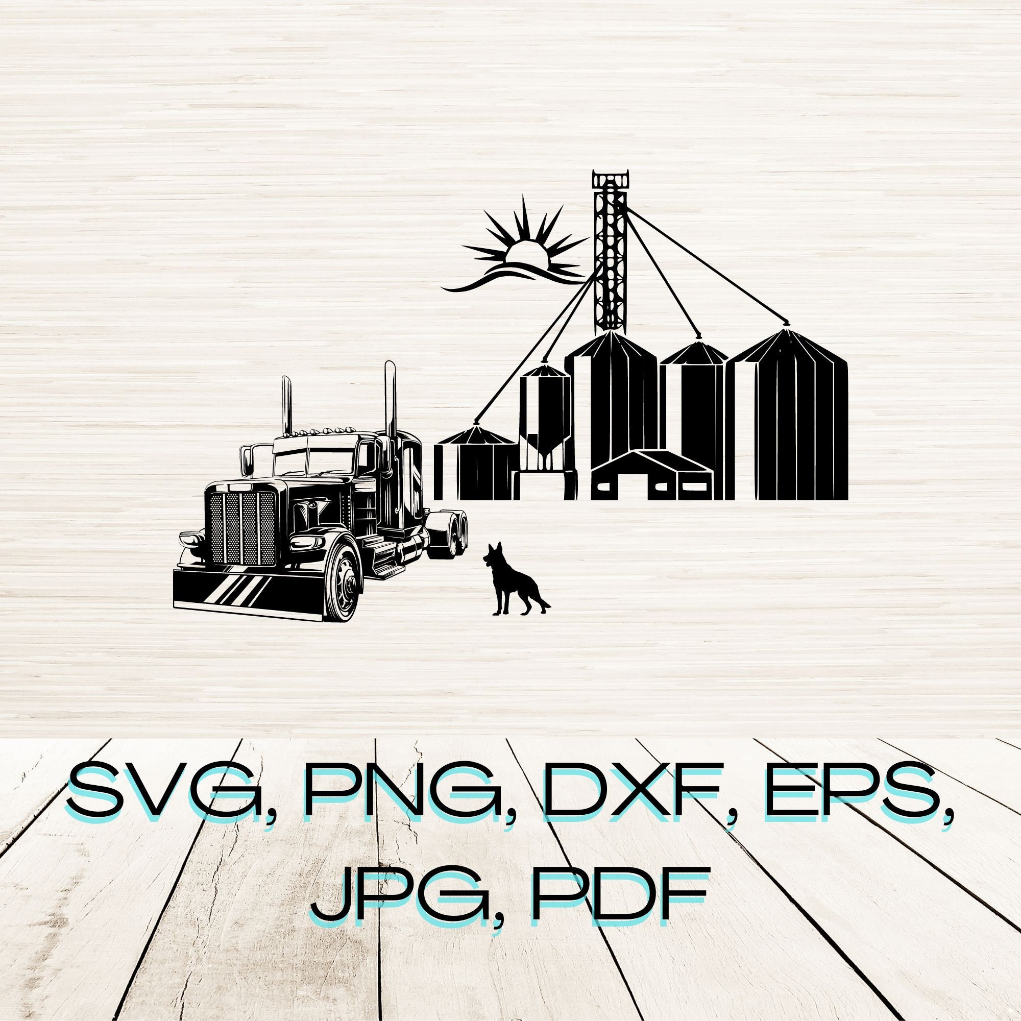 Grain Semi Truck Clip Art