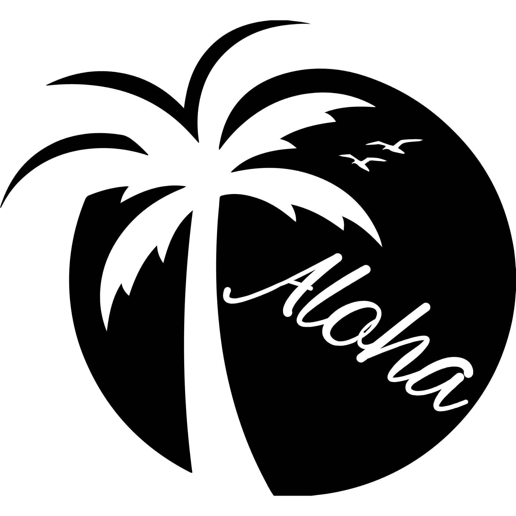 Beach Scene Aloha Silhouette Svg File Png Dxf Instant Digital Download ...